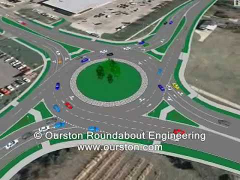 Simulation of Superior multi-lane roundabout | Winterized