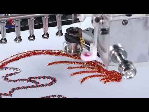 12 Heads Richpeace Embroidery Machine with Sequin and Coiling Cording ...