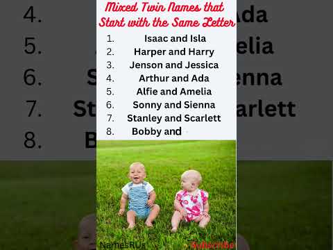 Mixed Twin Names Starting with the Same Letter π¦ π§ #shorts #babynames #short