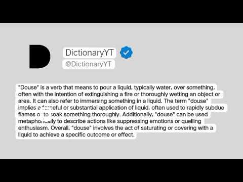 Douse Meaning in English