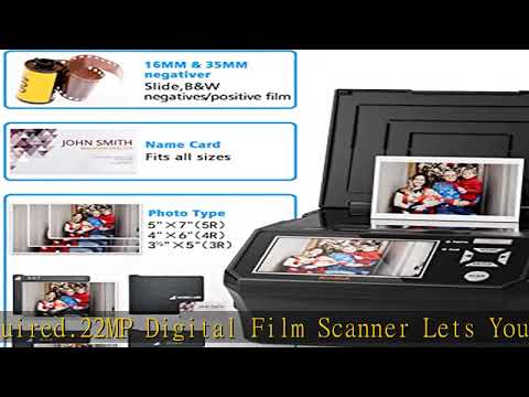 KEDOK Photo,NameCard,Slide & Negative Scanner with Large 5" LCD Screen,Film and Slide Digitizer-Con