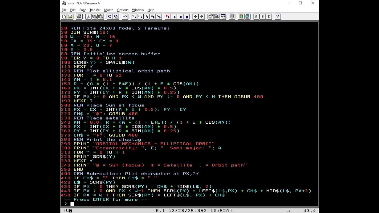 A Time Sharing BASIC COMPILER for 3270 terminals - M255