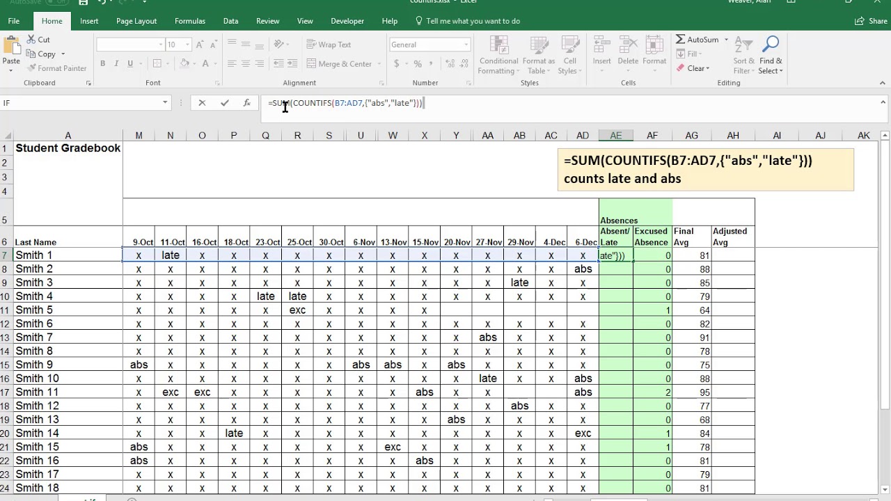 Excel - COUNTIFS with multiple criteria and OR logic