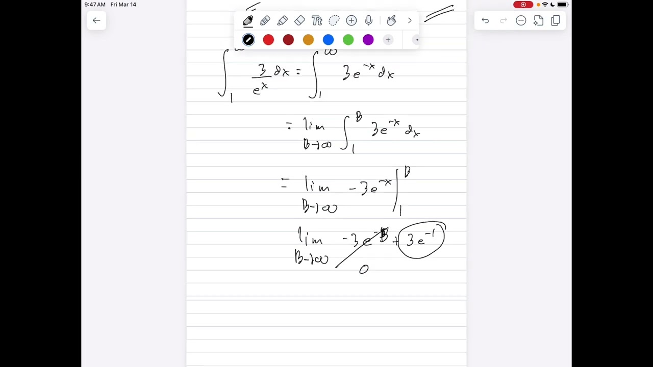 Using the Comparison Test for improper integrals, part 1 (Calculus 2)