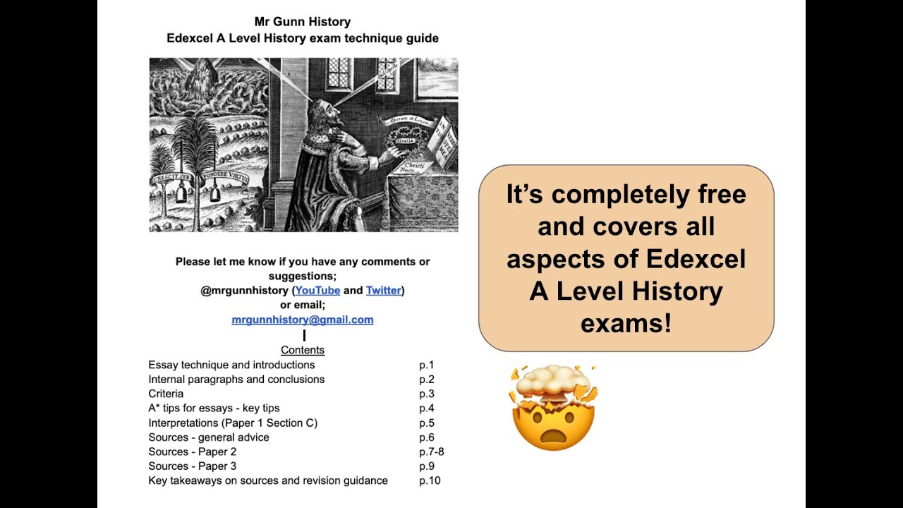 Introducing my free A Level History exam technique booklet!