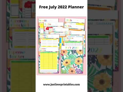 Free July 2022 Planner | Just Love Printables #planner #printable