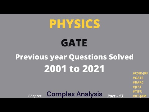 GATE previous year solved papers physics 2001 to 2021 - complex ...