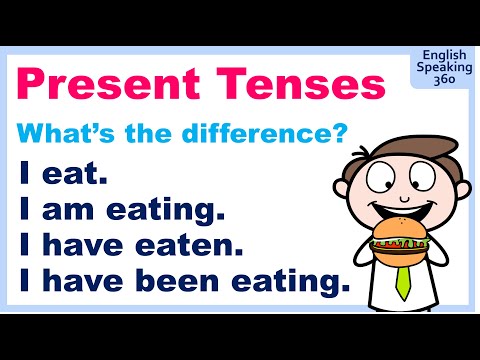 Let's compare PRESENT VERB TENSES in ENGLISH Simple / Progressive / Perfect / Perfect Progressive