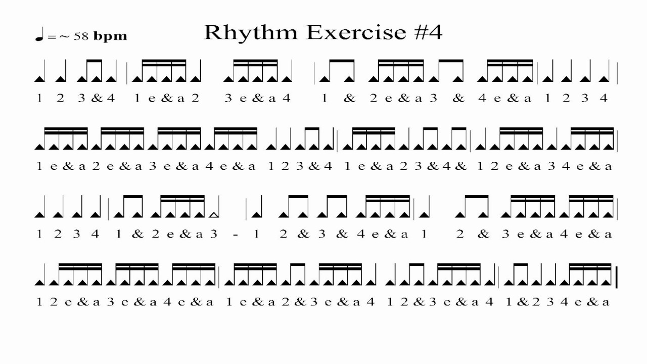 Rhythm Exercise #4 - Sixteenth Notes