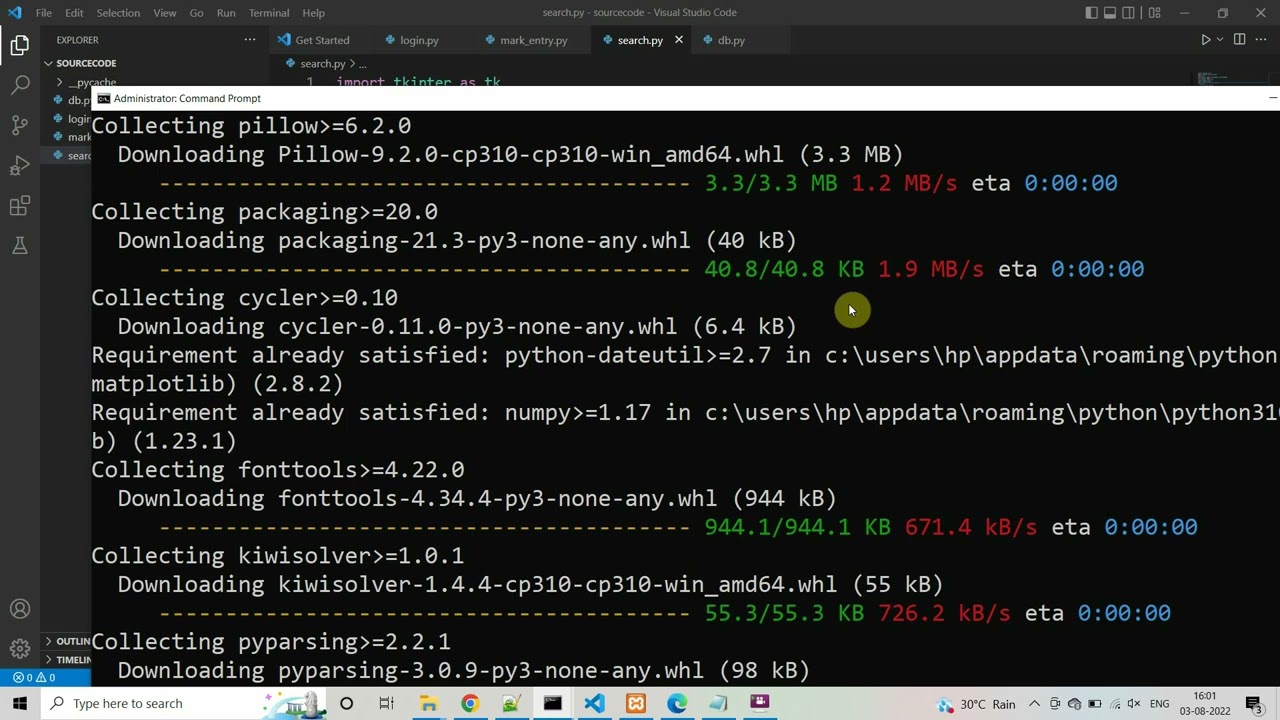 Pip install matplotlib | python | itechsoftwareacademy | Projects
