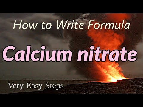 How to Write Formula for Calcium nitrate #chemicalformula #pleasantchemistryacademy
