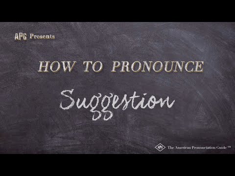 How to Pronounce Suggestion (Real Life Examples!)