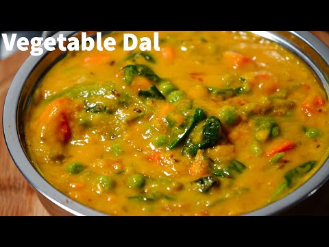 HEALTHY DELICIOUS VEGETABLE LENTIL CURRY (NO ONION GARLIC) | VEGETABLE MOONG DAL RECIPE