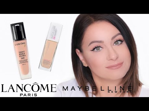 Lancome Teint Idole Ultra Wear vs Maybelline Superstay Foundation Comparison