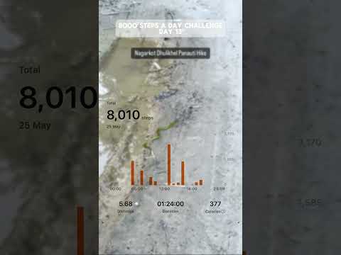8000 steps a day challenge, Day 13