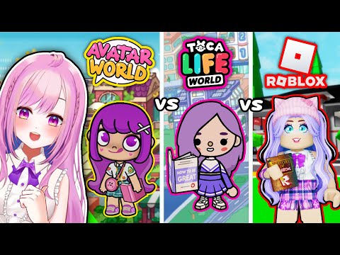 Back To SCHOOL!! โ๏ธ๐๐ Avatar World VS Toca Life World VS Robox