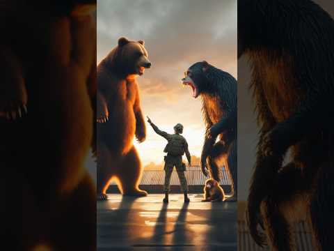 AI Generated Emotional Story of Bear and Baby Monkey 🐒🐵 #shorts #ai #aianimation #ytshorts