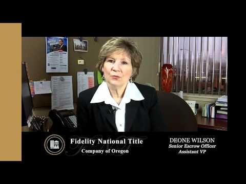 Deone Wilson, Sr. Escrow Officer, Fidelity National Title, Salem Oregon