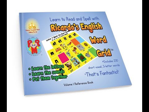Teach Children to Read & Spell using Ricardo's NEW Phonics-based English Word Grid