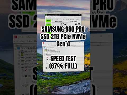 SAMSUNG 980 PRO 2TB SPEED TEST (67% FULL) #shorts #samsung #nvme #ssd #speedtest #pcie #gen4 #pc
