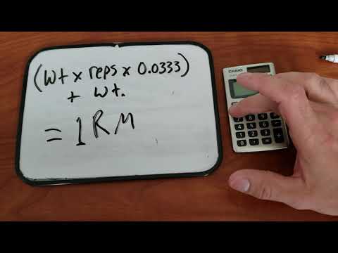 How to calculate a 1 rep max