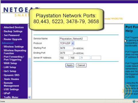 Wireless Networking - Port Forwarding For The Playstation Network