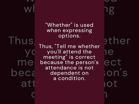 Did you know when to use "whether" vs. "if"