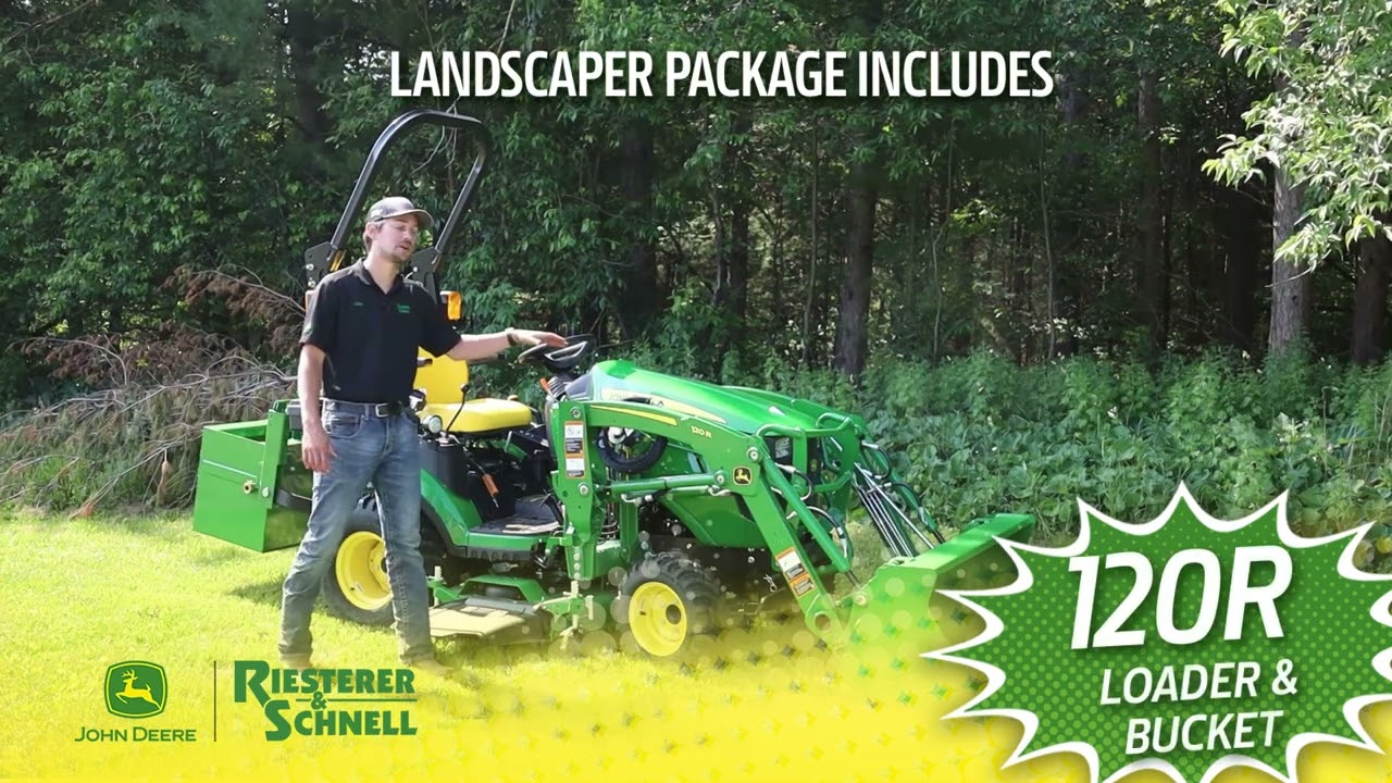 John Deere 1025R Compact Utility Tractor | Landscaper Package | Riesterer & Schnell