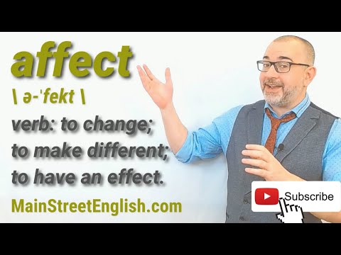 English Vocabulary Builder: AFFECT - Verb (Pronunciation & Usage)