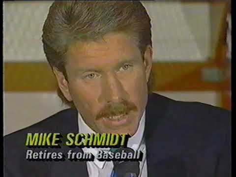 Philadelphia Phillies Mike Schmidt Retires From Baseball (May 29, 1989)
