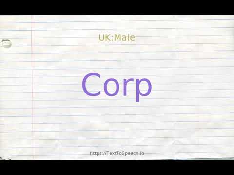 How to pronounce corp