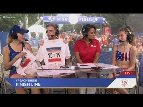 Emily Giffin talks about winning the AJC Peachtree Road Race t-shirt design contest