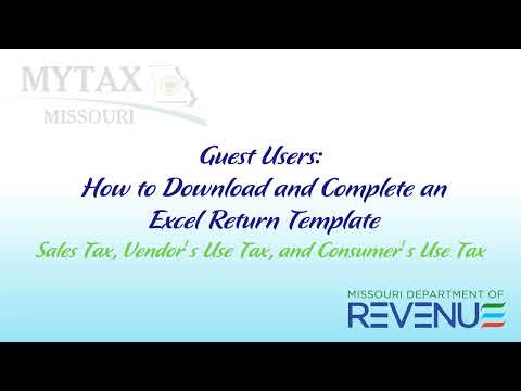 Guest Users: How to file an Excel Tax Return template. Sales, Vendor’s, and Consumer's Use Tax
