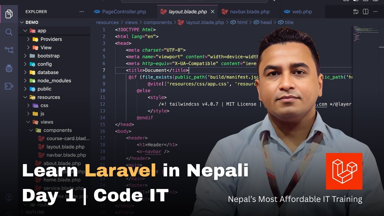 Free Laravel Training in Nepali - Day 1 #laravel