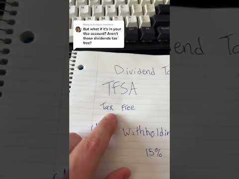 here is how dividend taxes work in a RRSP and TFSA #dividend #dividendinvesting #dividendtax
