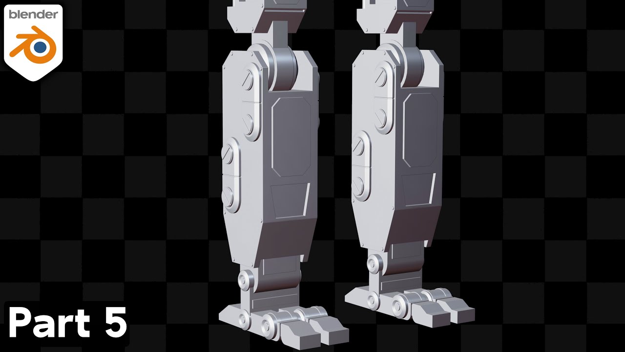 Sci-Fi Combat Robot - Part 5 (Blender Tutorial)