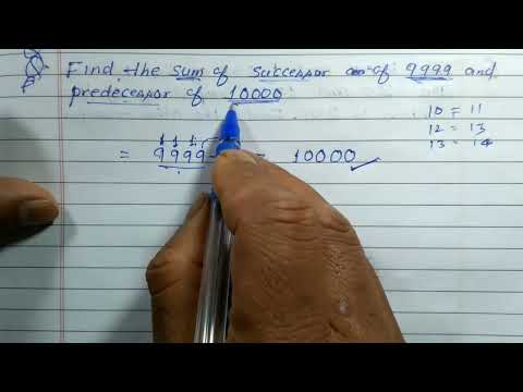 Find the sum of successor of 9999 and predecessor of 10000