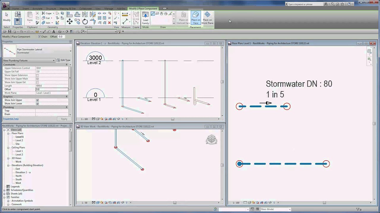 RevitWorks Piping for Revit Architecture Overview