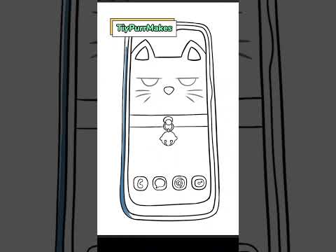Doodle 4 Black Cat Wallpaper #procreate #satisfying #blackownedbusiness #halloween2023 #cat