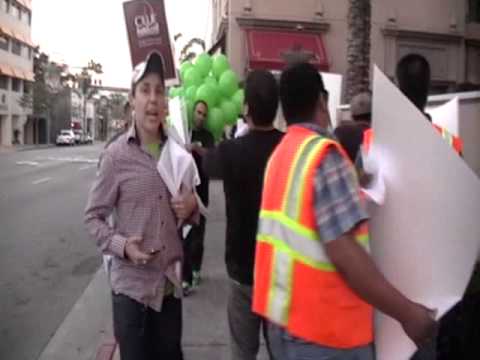 Protesting Wal-Mart and Rob Walton in Beverly Hills