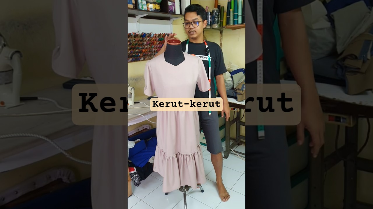 Spill model baju wanita kerut-kerut guys.. #sewing #menjahit #sewingtutorial