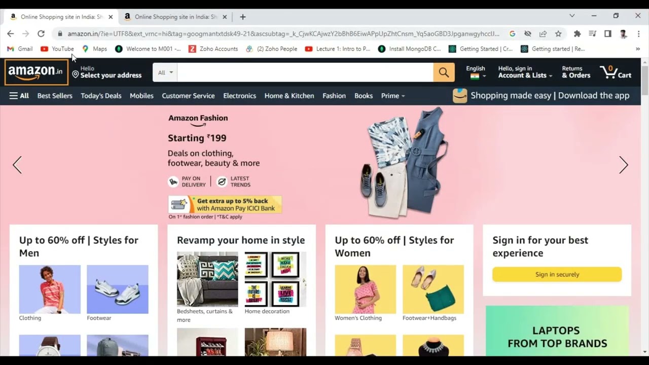 creating amazon clone navbar only html css