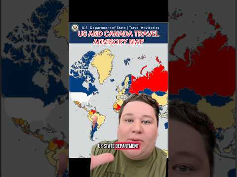 US VS CANADA TRAVEL ADVISORY MAP #history #usa #travel #map #traveling #tourism #tourist #europe