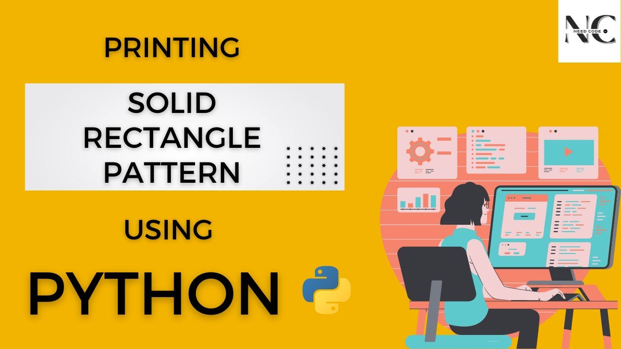 Write a program to print a Solid Rectangle Pattern  in Python || Visual Studio Code ||