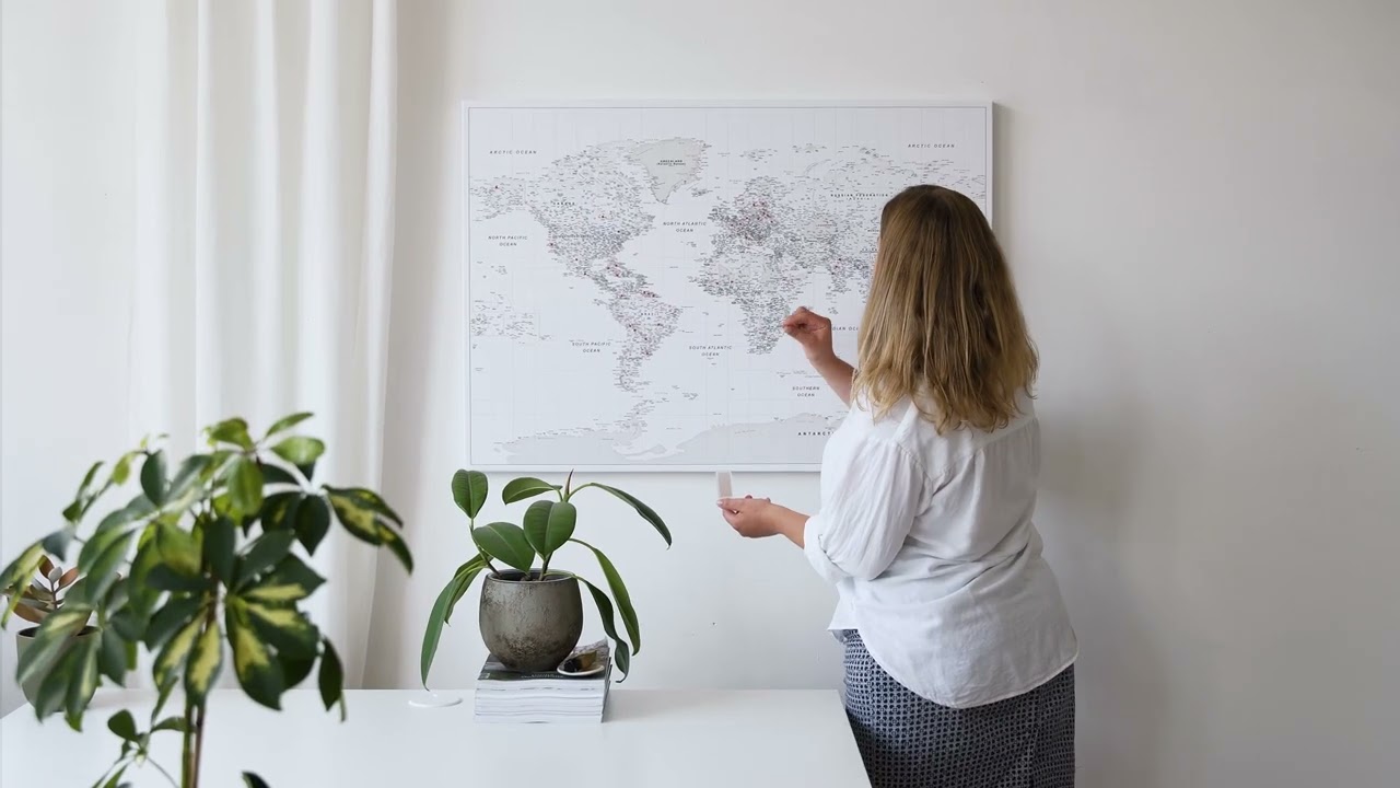 Push Pin World Map - White Sands | Trip Map