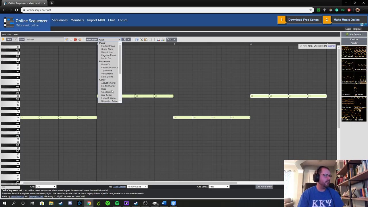 Online Sequencer Walkthrough