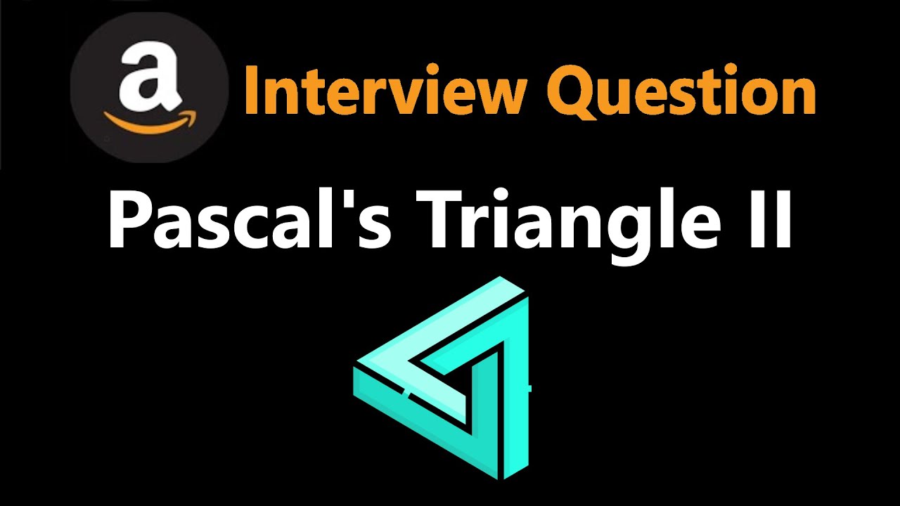 Pascal's Triangle II - Leetcode 119 - Python