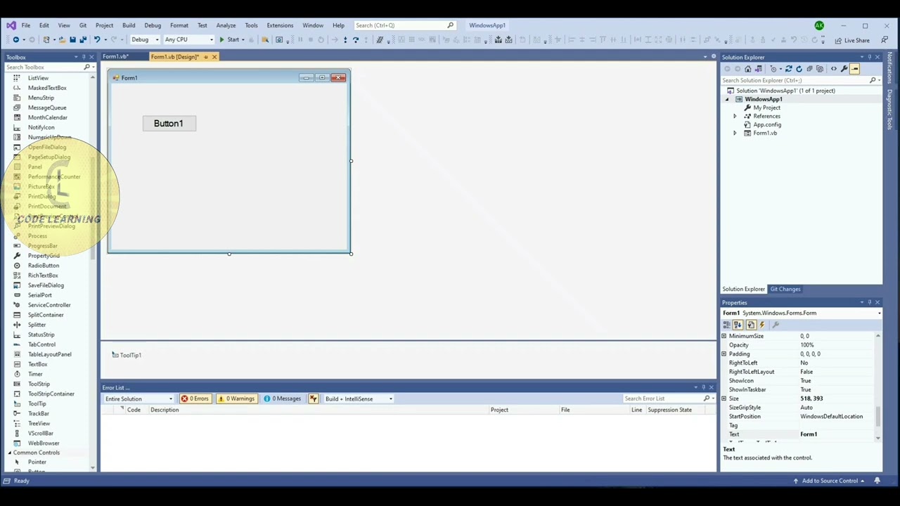 VB.NET | ToolTip | CodeLearning