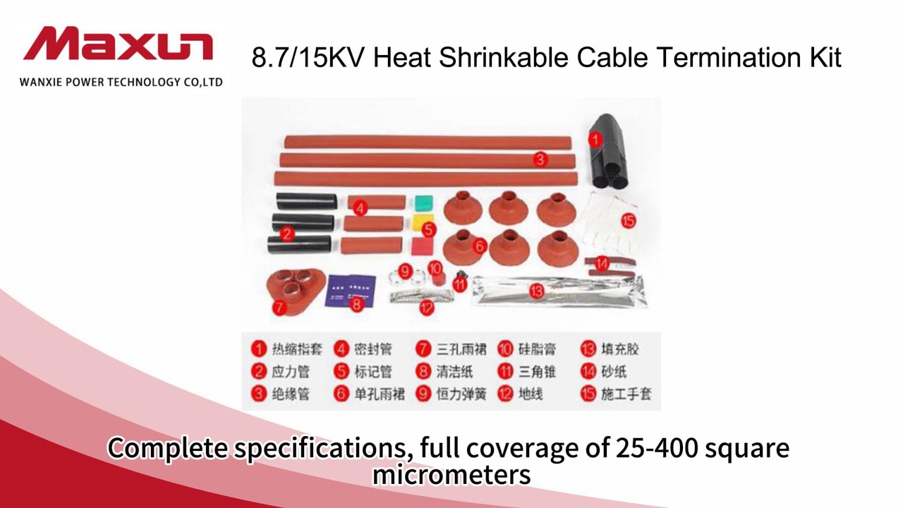 Cable Accessories Heat Shrinkable Cable Cold Shrinkable Cable Termination Kit