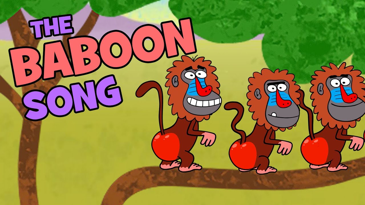 Baboon Song - monkey song bum dance for kids | Hooray Kids Songs & Nursery Rhymes - funny kids song